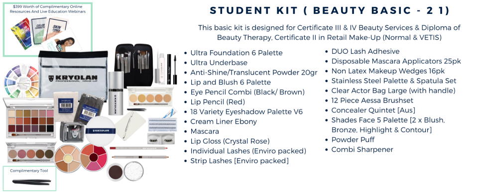 Meet our 2021 Student Kits | FOR BEAUTY SERVICES AND CERTIFICATE III IN ...