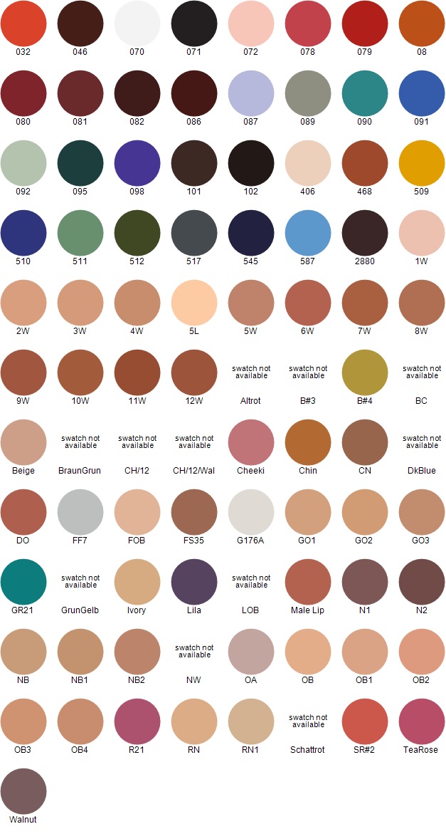 Kryolan Supracolor Palette 6